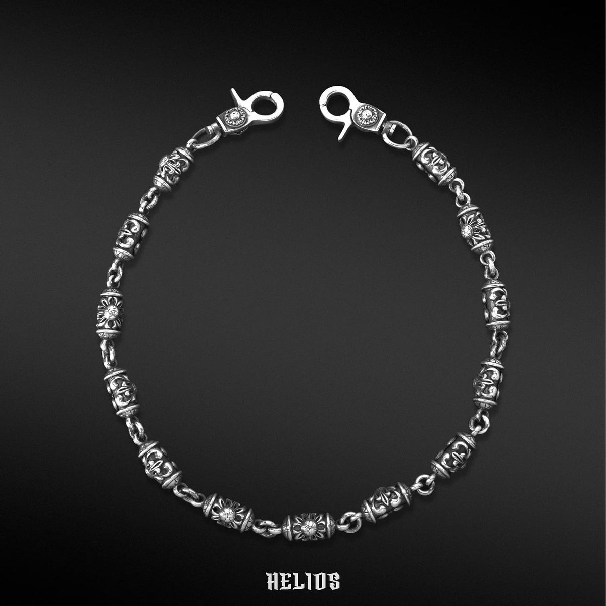 Taiga Sunflower Chain Helios Black Silver – HELIOS JEWELS